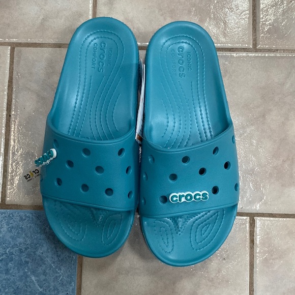 crocks | Shoes | Crocs Unisex Slide Blue M 9 W 1 | Poshmark